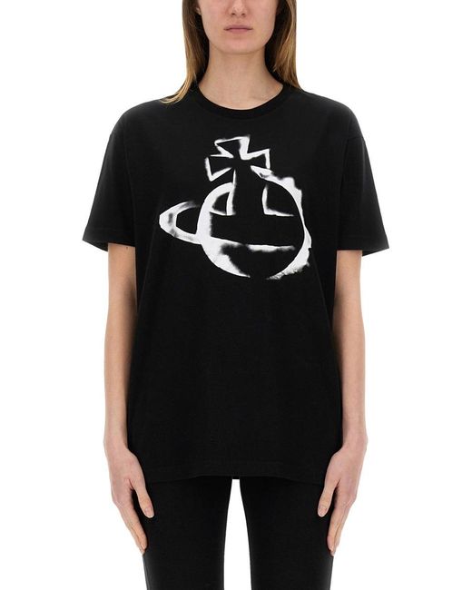 Vivienne Westwood Stencil Orb" T-Shirt in Black for Men | Lyst