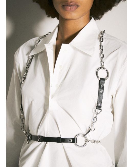 Vivienne Westwood Stud Belt Chain Harness in Gray | Lyst