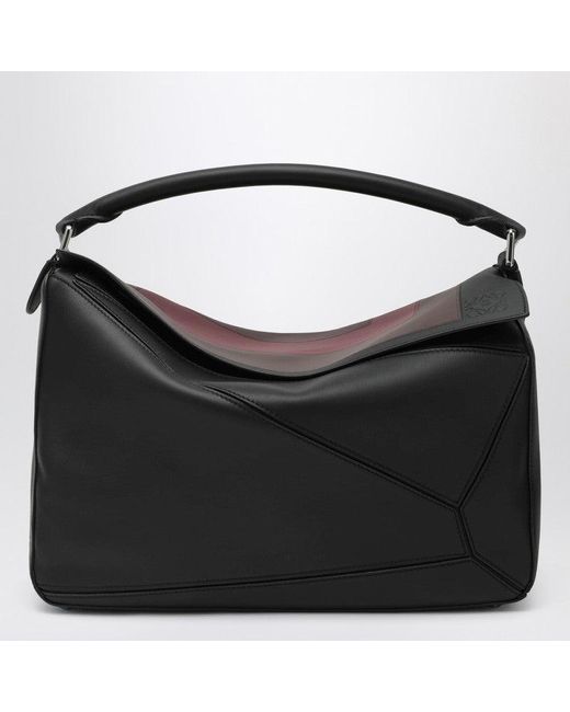 Loewe Large Puzzle Bag/Burgundy in Black for Men | Lyst