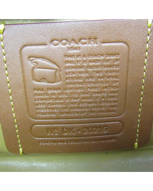 COACH Dinky Leather Shopper Bag (Pre-Owned) in Blue | Lyst