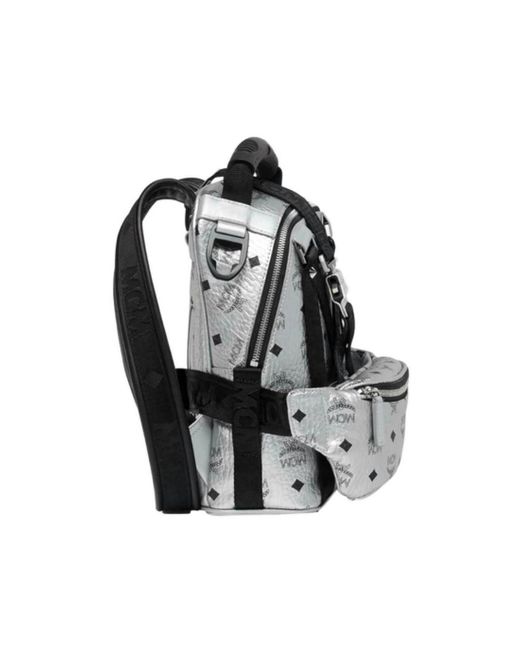 MCM 'Berlin Metallic Coated Canvas Mini Backpack in Black for Men | Lyst