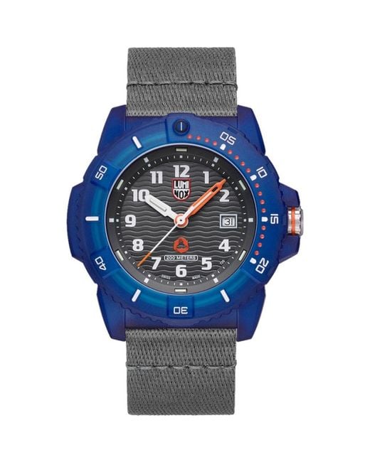 Luminox Gray Nylon Watch in Blue for Men | Lyst