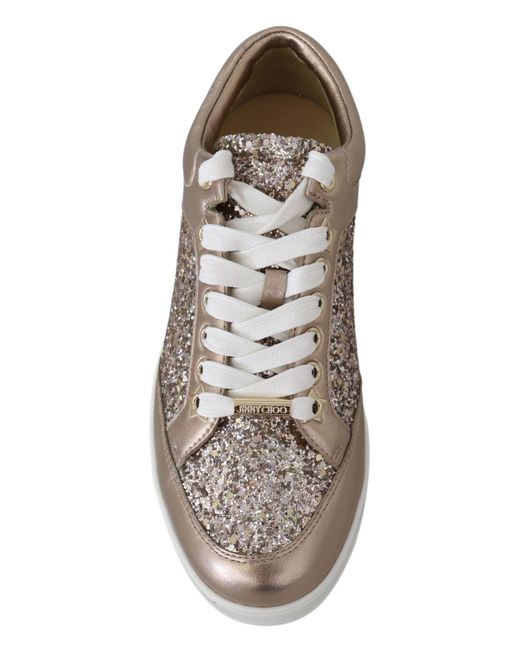 Jimmy Choo Ballet Leather Miami Sneakers in Black | Lyst