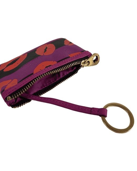 Marc Jacobs Multi Coin Pvc Leather Purse, Keychain Key Fob in Red | Lyst