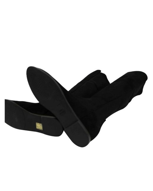 Stuart Weitzman Mainline Suede Hidden Wedge Knee-High Boot in Black | Lyst