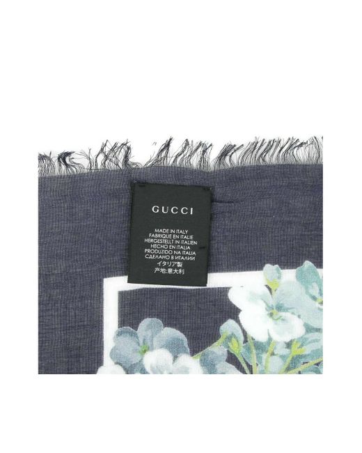 Gucci Modal / Silk With Bloom Print Scarf in Black | Lyst