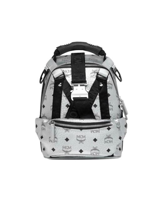 MCM 'Berlin Metallic Coated Canvas Mini Backpack in Black for Men | Lyst