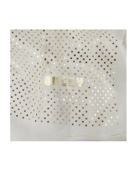 Gucci Modal / Cashmere "Guccy" Star Print Large Square Scarf in ...