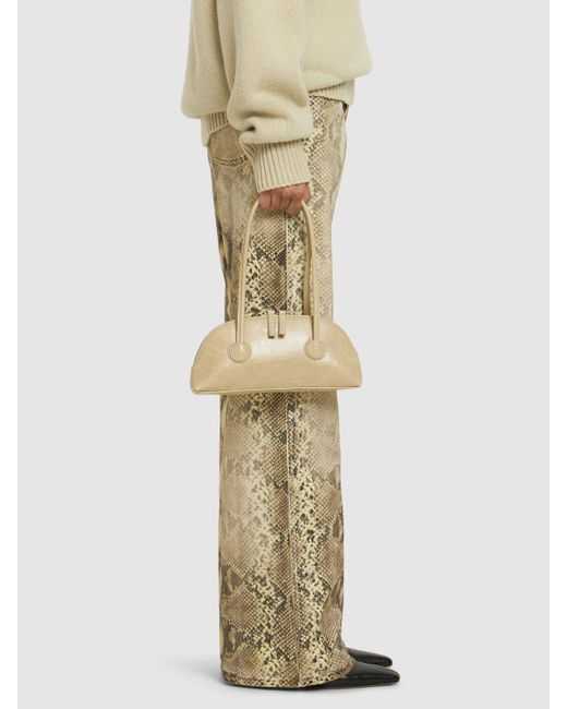 Marge Sherwood Bessette Crinkled Leather Shoulder Bag in Natural | Lyst UK