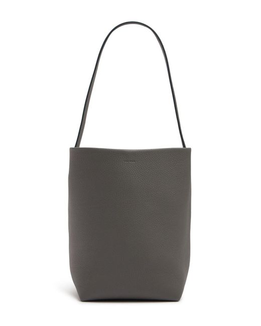 The Row Medium N/S Park Lux Grain Leather Bag in Black | Lyst