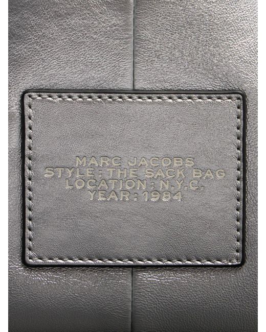 Marc Jacobs The Mini Sack Metallic Top Handle Bag in White | Lyst