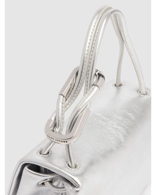 Marc Jacobs The Mini Dual Leather Shoulder Bag in White | Lyst