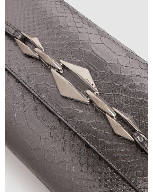 Jimmy Choo E/W Diamond Embossed Leather Bag/ Unique in Metallic | Lyst