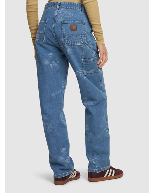 Carhartt W' Maitland Stamp Denim Jeans in Blue | Lyst
