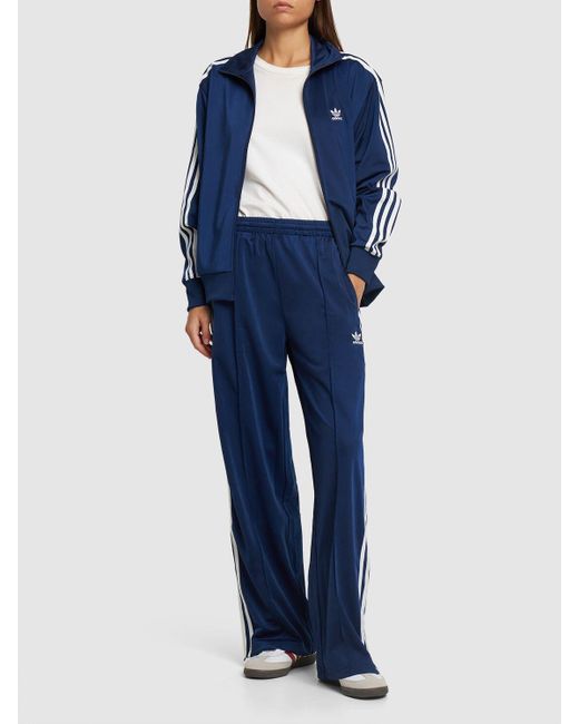 adidas Originals Firebird Wide Tech Track Pants in Blue | Lyst