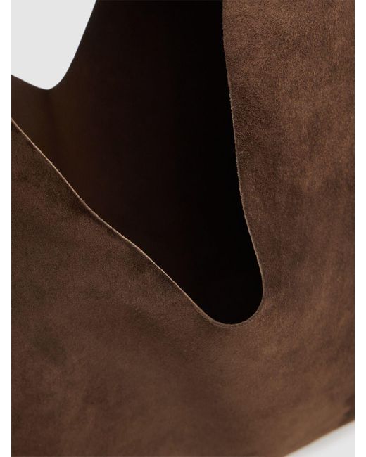 The Row Small Bindle Suede Shoulder Bag in Brown | Lyst