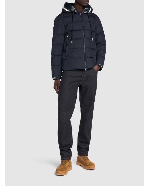 Moncler Cardere Tech Down Jacket in Blue for Men | Lyst