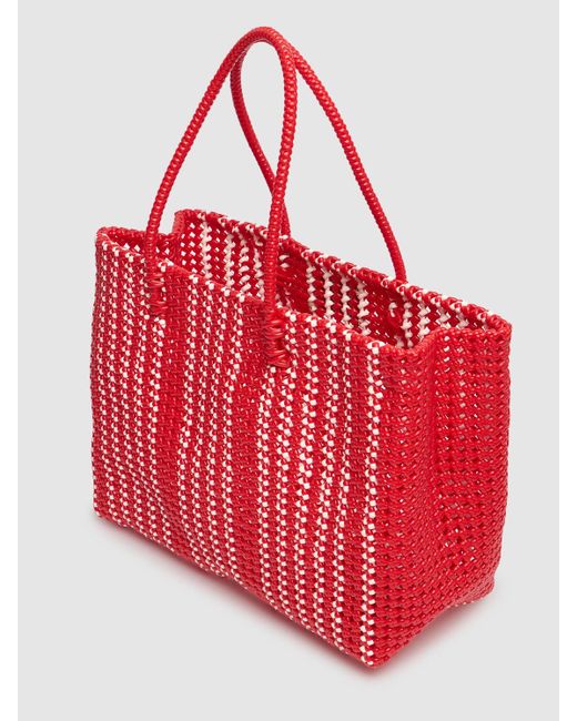MSGM Large Mesh Tote Bag in Red | Lyst