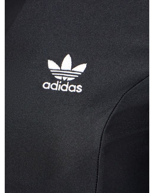 adidas Originals 3-Stripes Slim Track Top in Black | Lyst