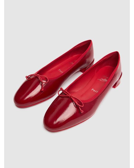 Christian Louboutin 20Mm Sweetie Jane Patent Flats in Red | Lyst