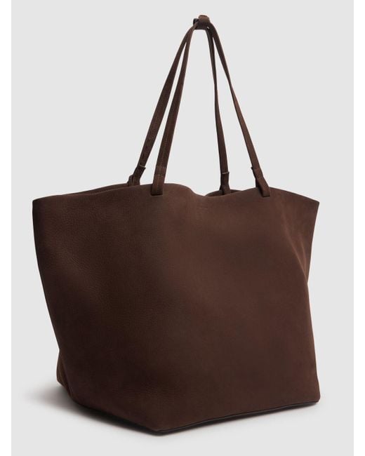 The Row Xl Park Nubuck Leather Tote Bag in Brown | Lyst