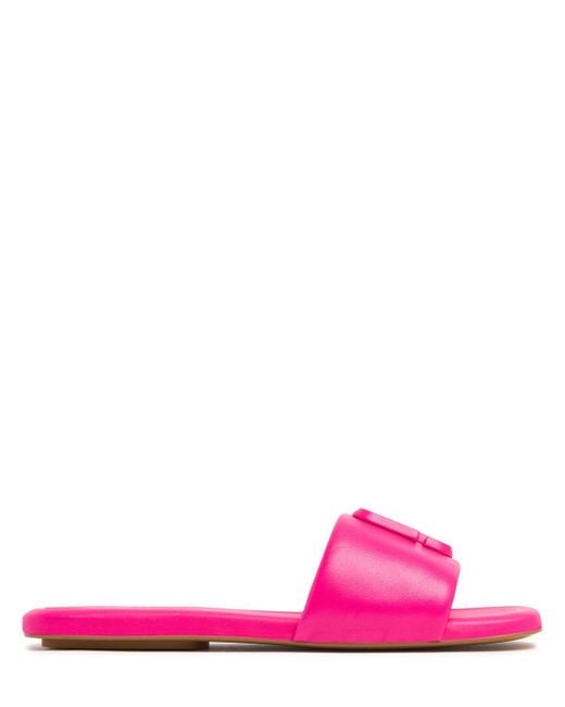 Marc Jacobs J Marc Leather Slide Sandals in Pink | Lyst