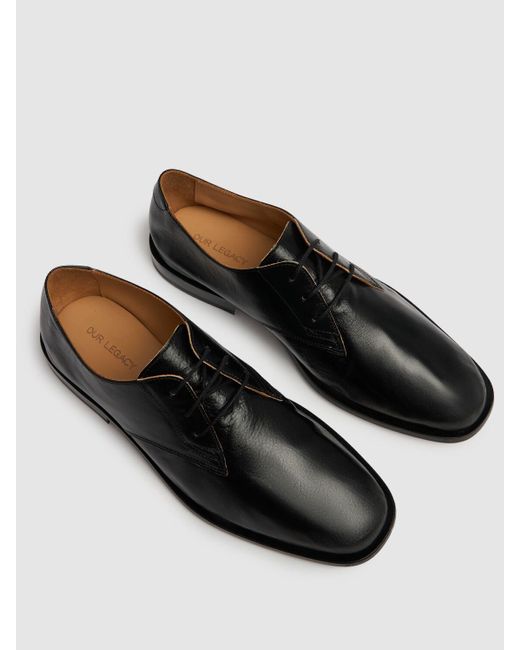Our Legacy Collapsing Consultant Lace-Up Shoes in Black for Men | Lyst