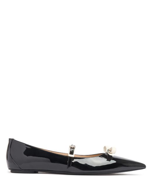 Stuart Weitzman 10mm Felicity Patent Leather Flats in Black | Lyst