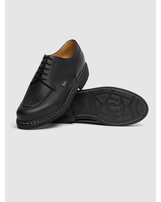 Paraboot Chambord Leather Derby Lace-up Shoes in Black for Men | Lyst