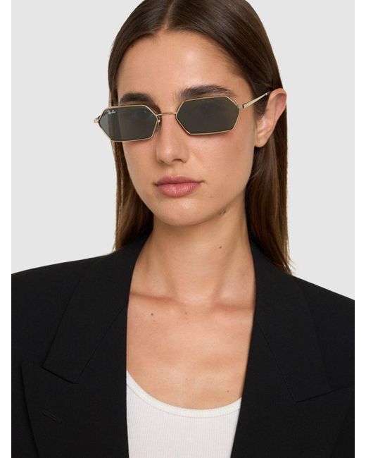 Ray-Ban 3728 Squared Metal Sunglasses in Metallic | Lyst UK