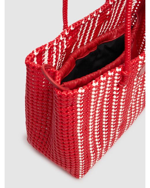 MSGM Large Mesh Tote Bag in Red | Lyst