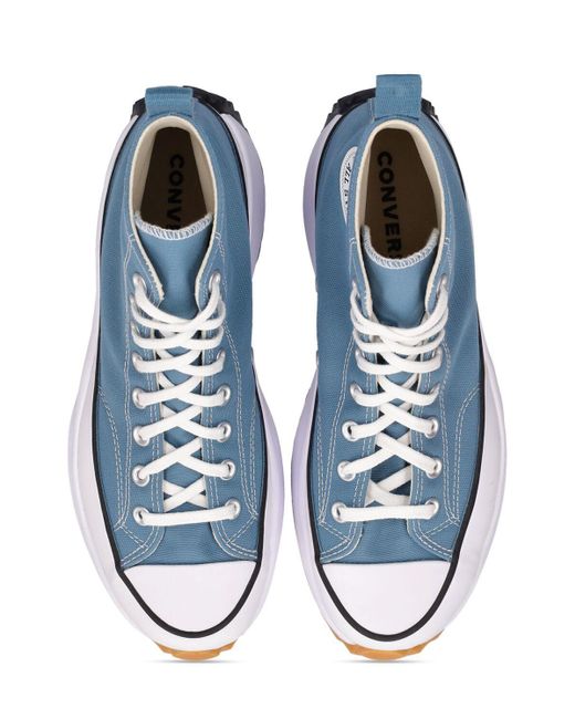 Converse Run Star Hike Recycled Sneakers in Blue | Lyst