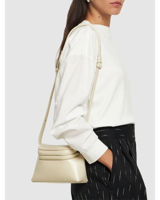 OSOI Mini Folder Leather Shoulder Bag in White | Lyst