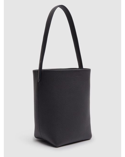 The Row Small N/S Park Lux Grain Tote Bag in Black | Lyst