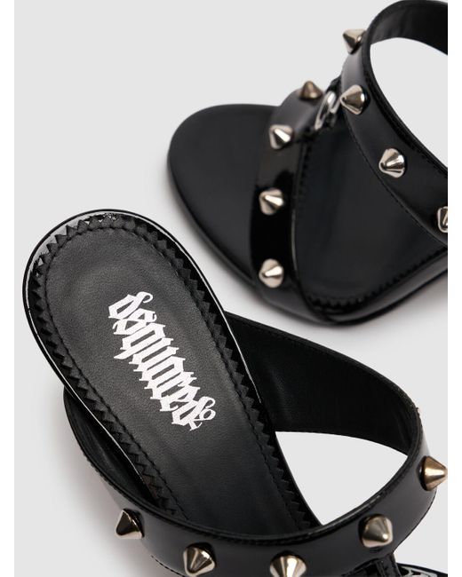 DSquared² 100mm Gothic Patent Leather Mules in Black | Lyst