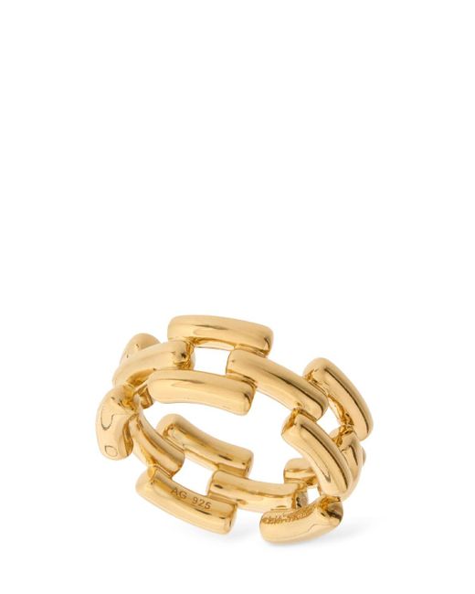 LIE STUDIO The Isabel Thick Ring in Metallic | Lyst
