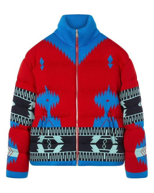 Alanui icon jacquard wool down jacket - coolerinsights.com