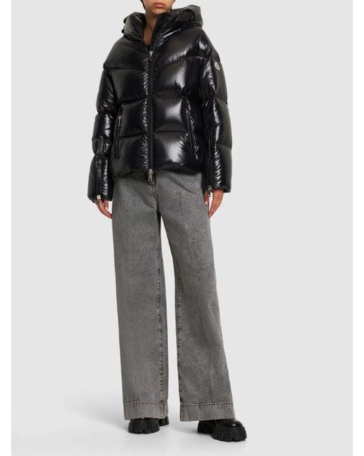 Moncler Huppe Short Down Jacket in Black | Lyst