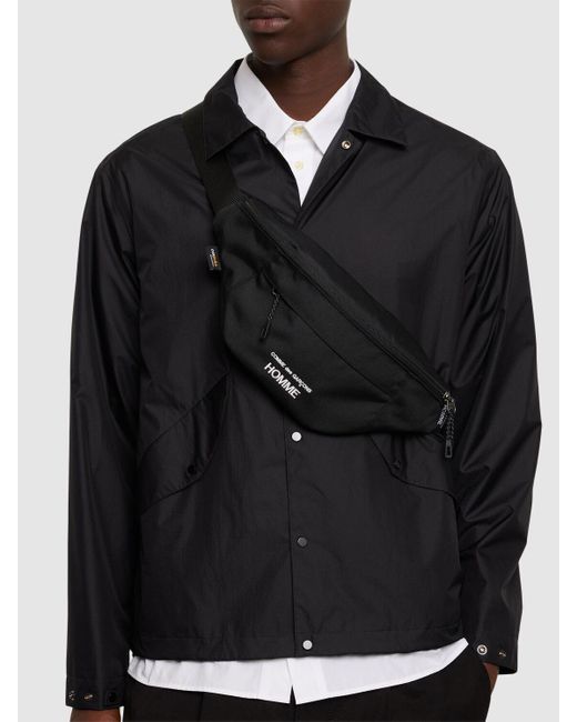 Comme des Garçons Cordura Cdg Homme Logo Belt Bag in Black for Men | Lyst