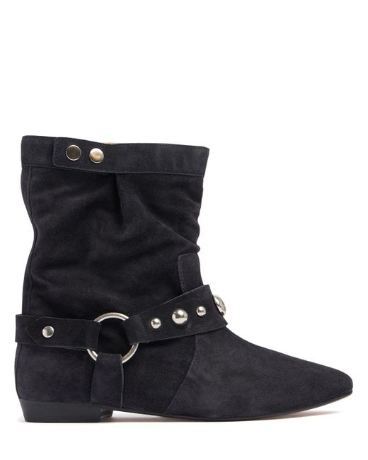 Isabel Marant 10mm Stania-ga Suede Ankle Boots in Black | Lyst
