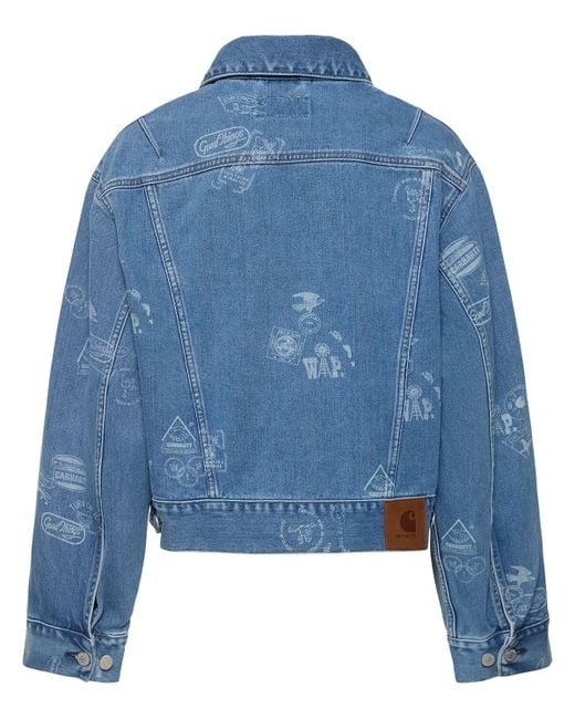 Carhartt Maitland Stamp Denim Jacket in Blue | Lyst