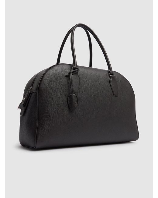 The Row 15.75 India Matte Grained Leather Bag in Black | Lyst