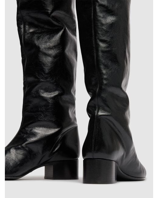 Khaite 40mm Andee Leather Over-the-knee Boots in Black | Lyst