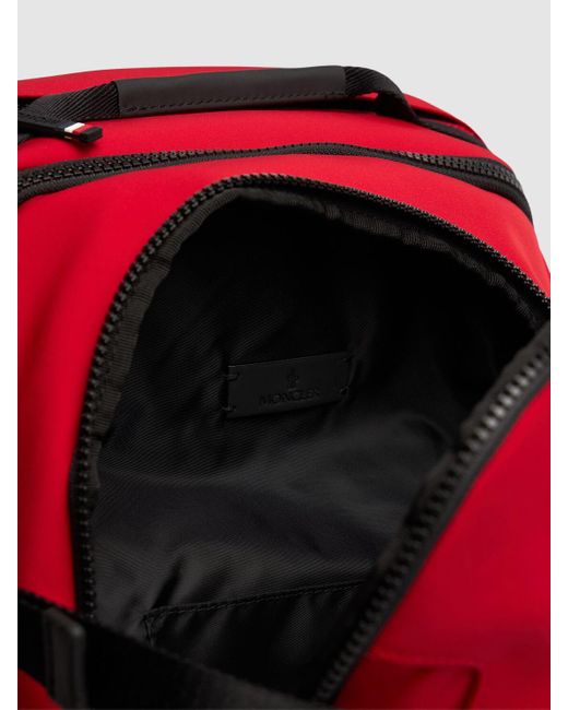 Moncler Logo Stretch Nylon 3l Backpack in Red for Men | Lyst