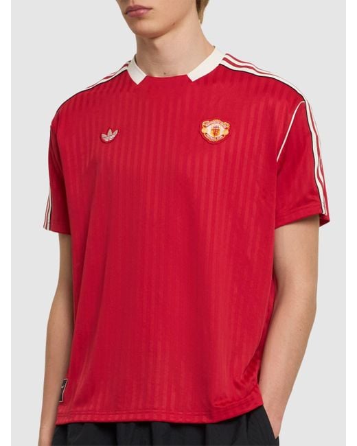 adidas Originals Manchester United Icon Football Jersey in Red for Men ...