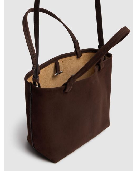 The Row Small Park Grain Leather Tote Bag in Brown | Lyst