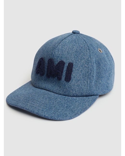 Ami Paris Trucker Cap in Blue | Lyst