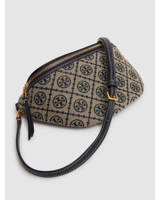 Tory Burch T Monogram Canvas Belt Bag Unique in Gray | Lyst