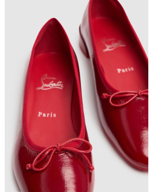 Christian Louboutin 20Mm Sweetie Jane Patent Flats in Red | Lyst