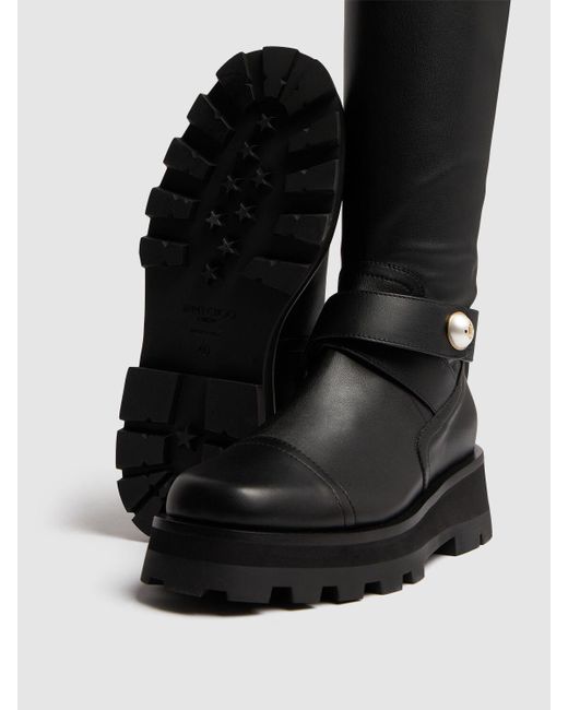 Jimmy Choo 40Mm Meena Leather Boots in Black | Lyst